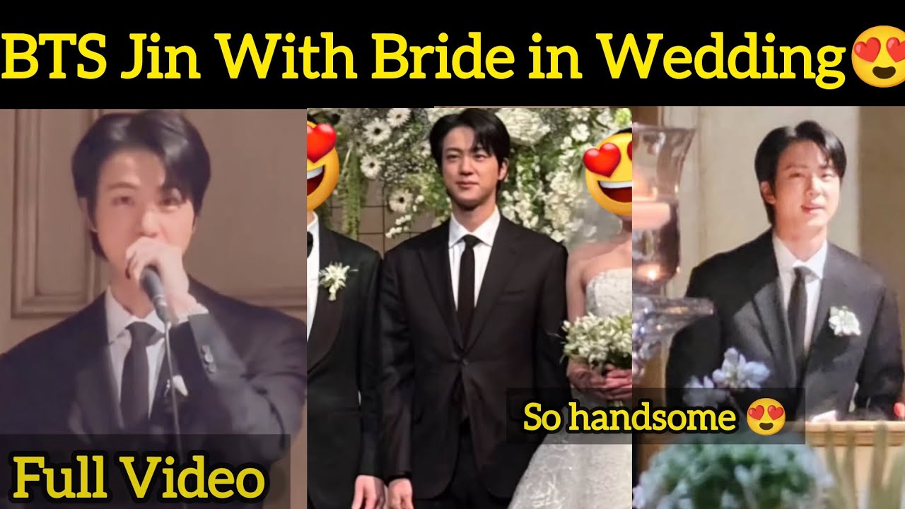 BTS Jin with Bride in wedding 😍, Jin videos, BTS videos #bts #jin #kpop ...