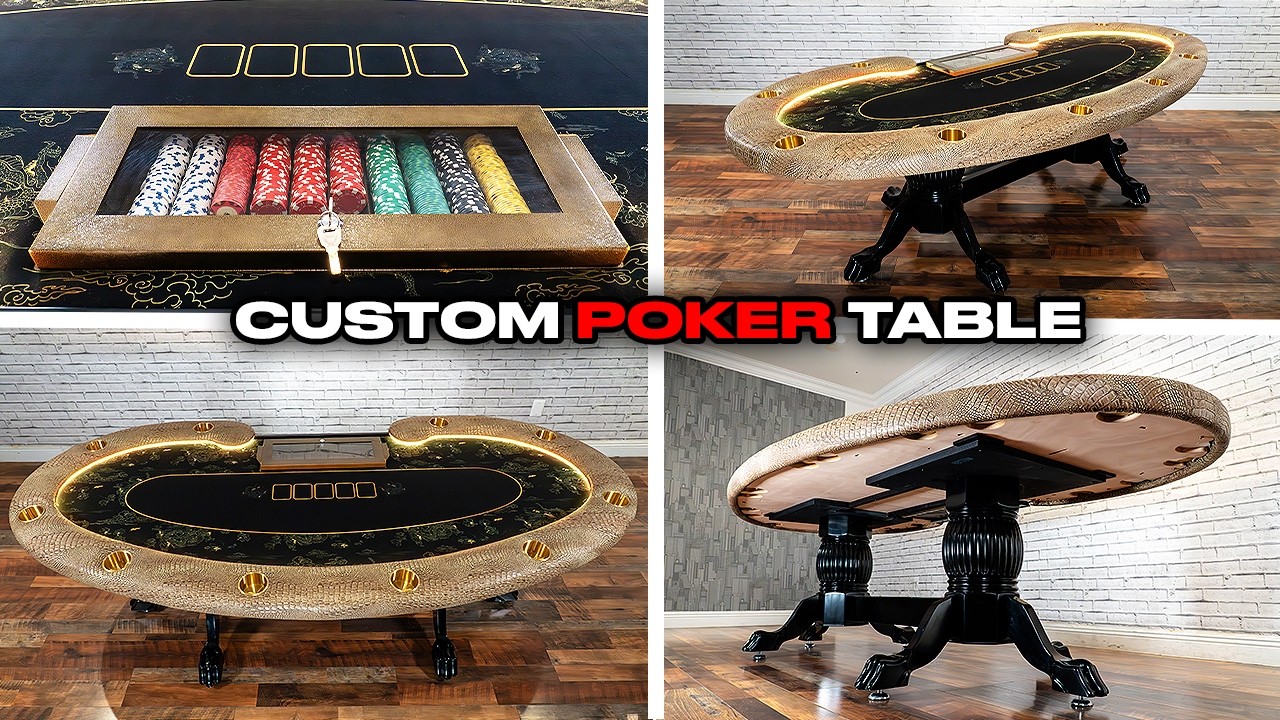 INSANE Custom Poker Table Reveal! | Perfect for Your Home Game Setup ...