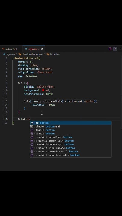 Shadow Offset Menu using HTML and CSS only #html #css #animation #shorts - YouTube