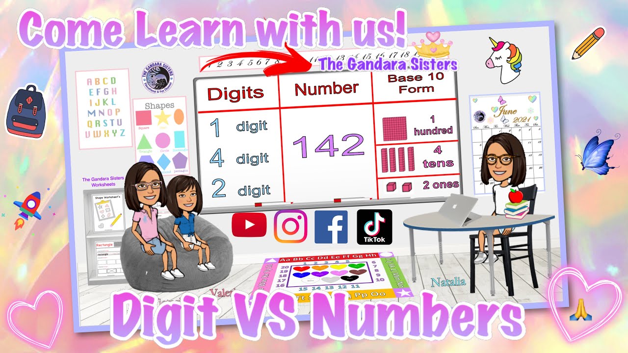 Digit vs Number| Digit vs Number for Kids |Educational video| The ...