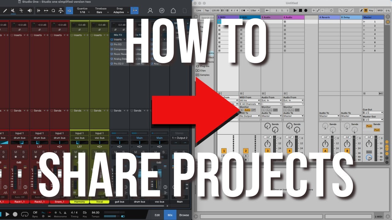 How to Share Projects in Studio One with Different DAWs - YouTube