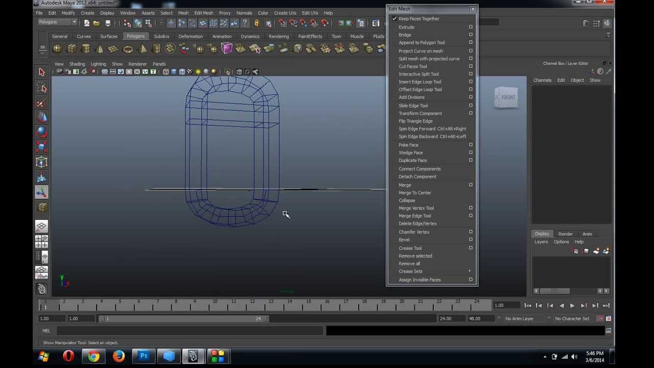 Maya edit mesh part 1 - YouTube