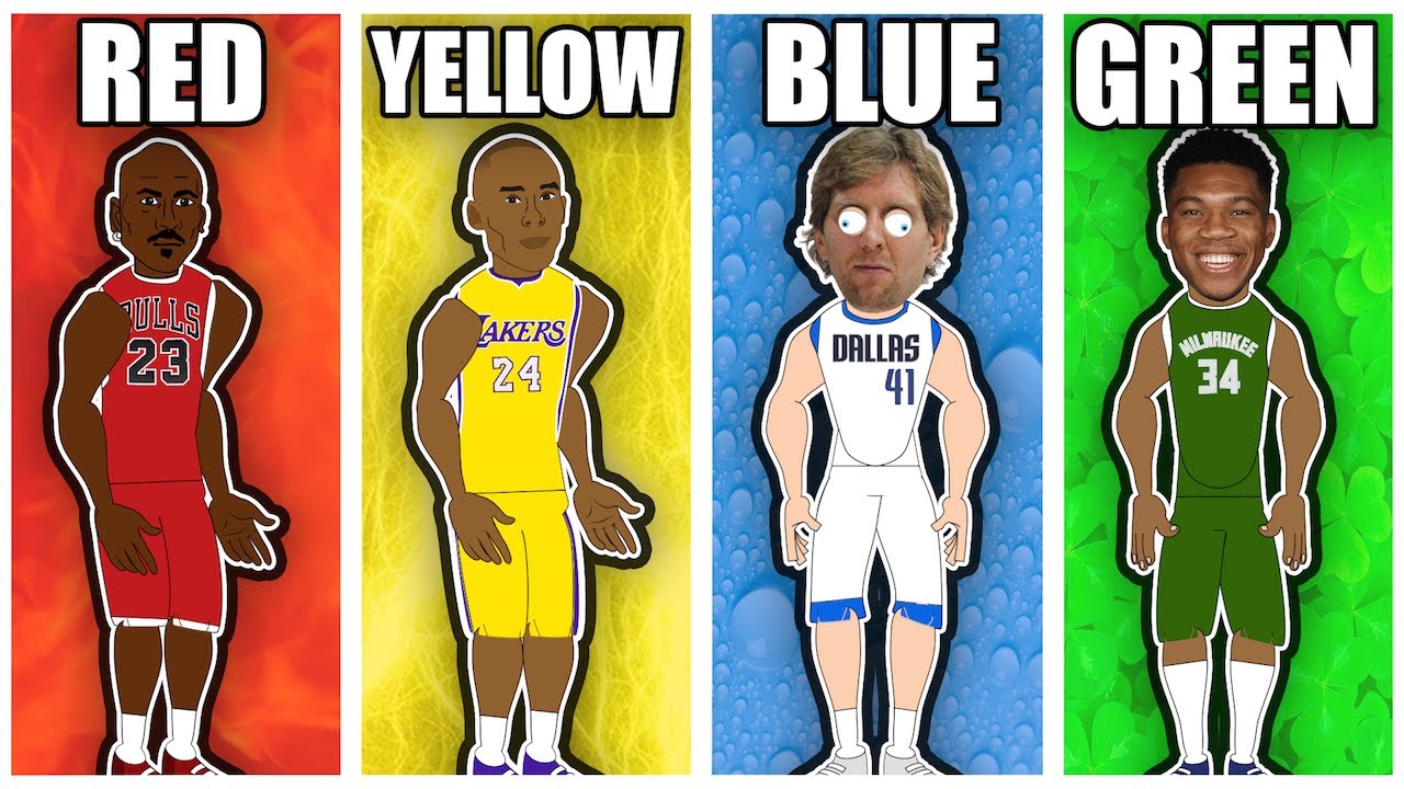 Best NBA Player from every Jersey Color! (NBA Comparison Animation ...