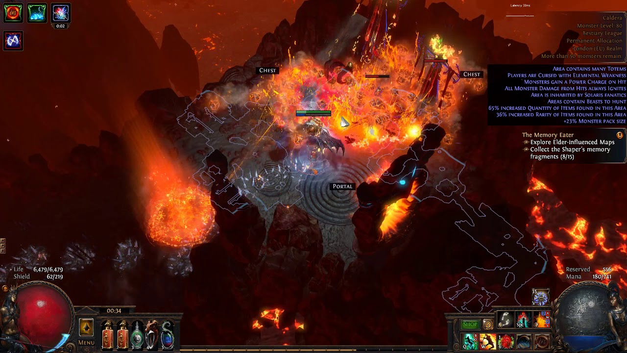 Path of Exile T13 Caldera Purifier Guardian Dual Wield Molten Strike ...