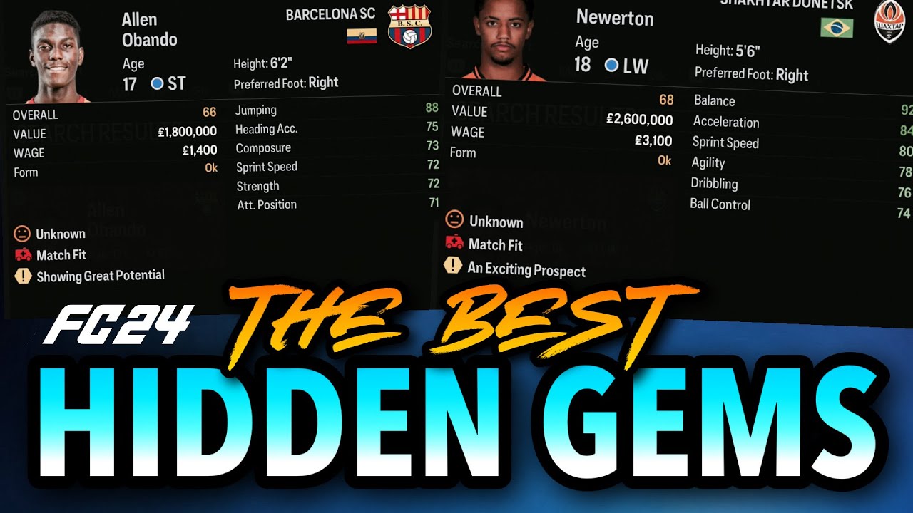 THE BEST HIGH POTENTIAL HIDDEN GEMS (FC 24) - YouTube