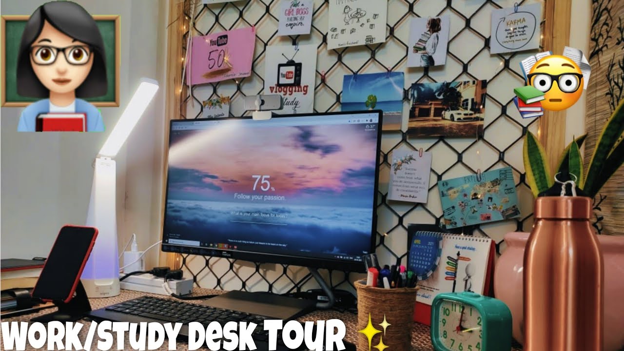 My Workstation - Study Desk Tour| DIY + Budget Friendly 💰 - YouTube