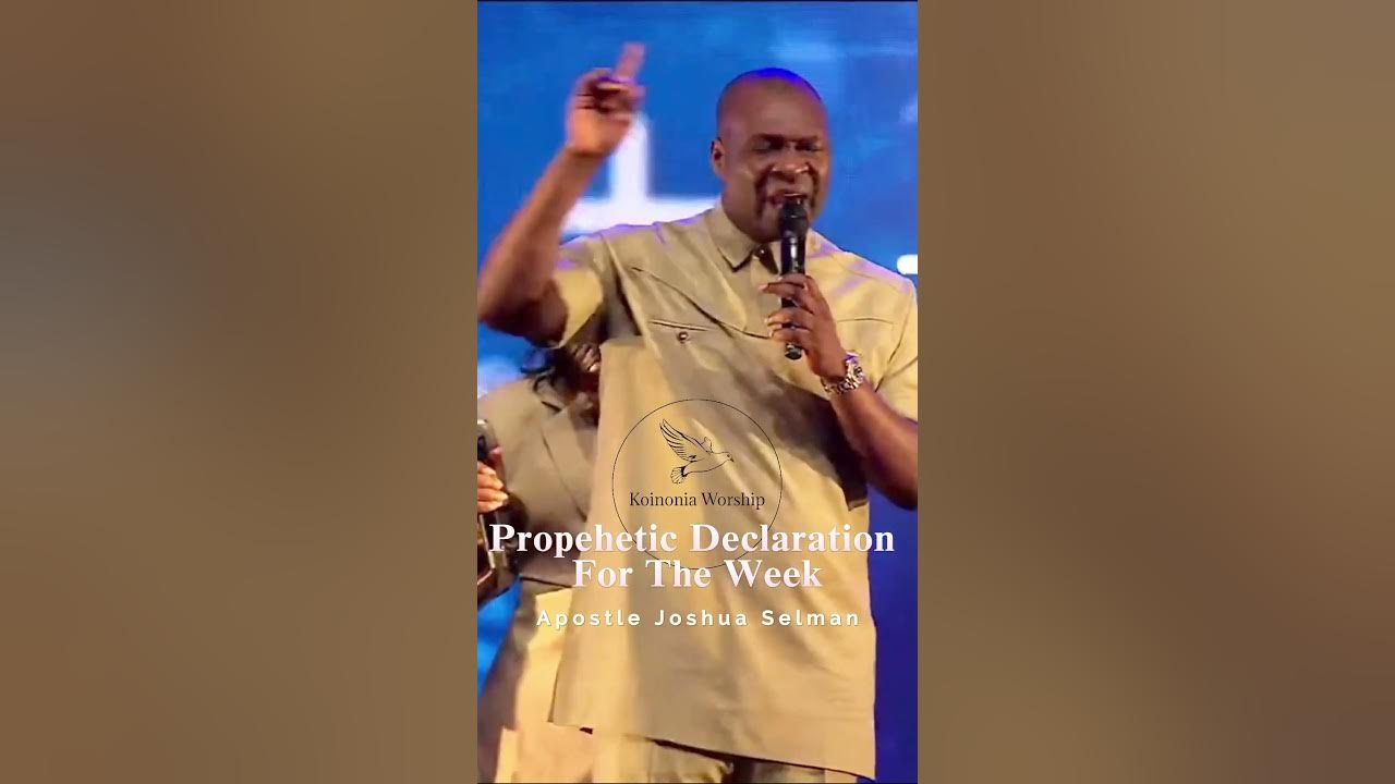 Prophetic Declaration for Your Week | Apostle Joshua Selman | Seed Time & Harvest - YouTube