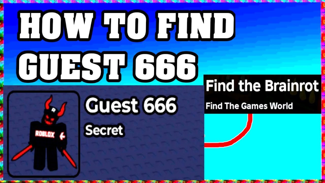 How To Find GUEST 666 in FIND THE BRAINROT ROBLOX [UPDATE] [walkthrough ...