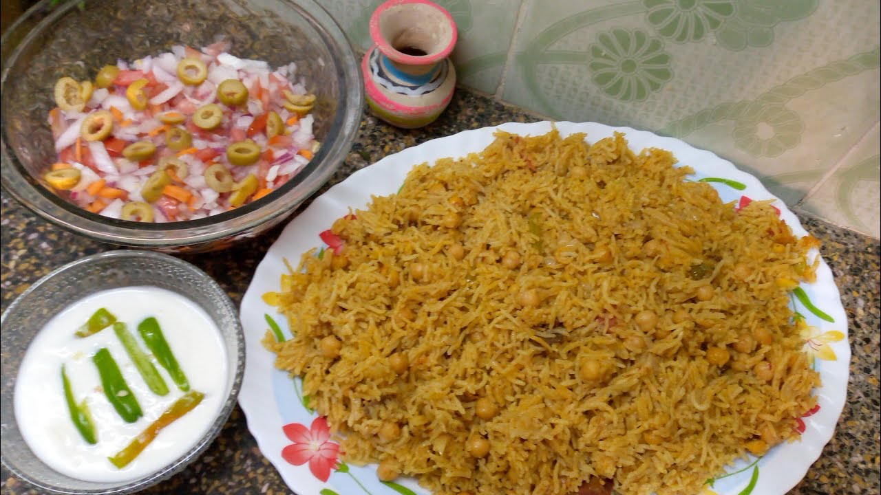 white channa chawal |how to make chickpeas rice at home | acari channa ...