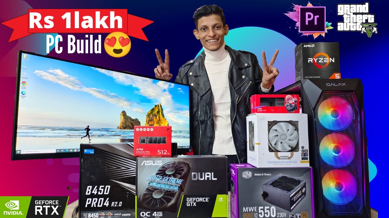 Rs 1Lakh Ultimate Budget Gaming Editing PC Build😱😍 | Under 1Lakh PC Build With Ryzen 5 5600x ...