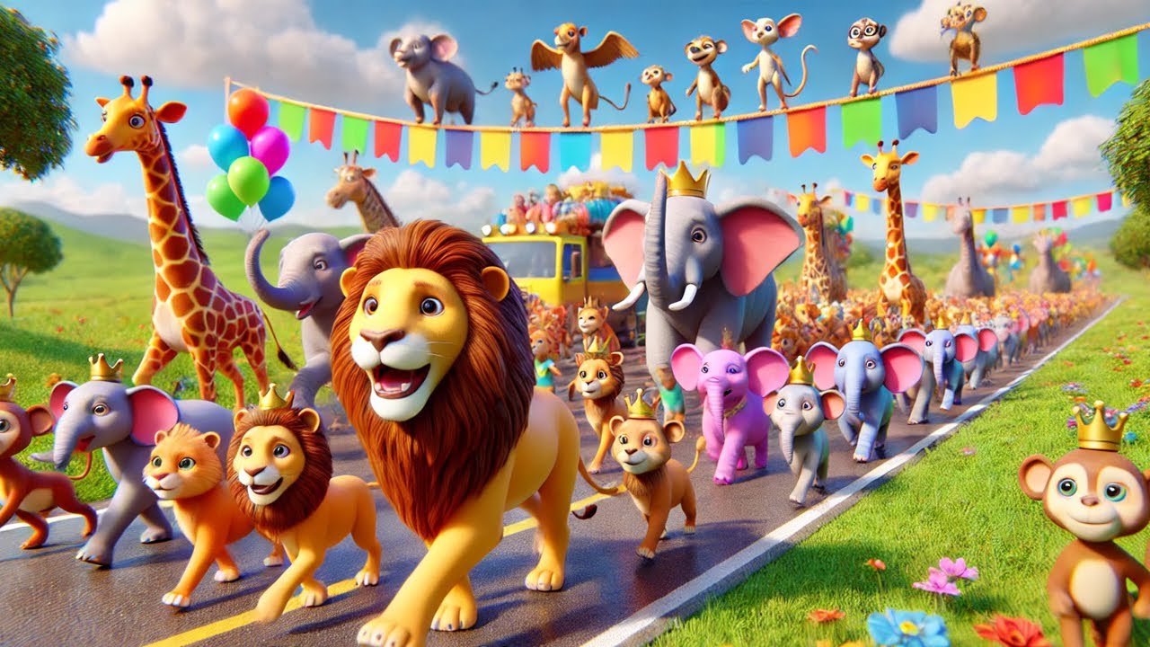 প্রাণীর মজার মিছিল - The Animal Parade - Kids Cartoon Story Video #kids ...