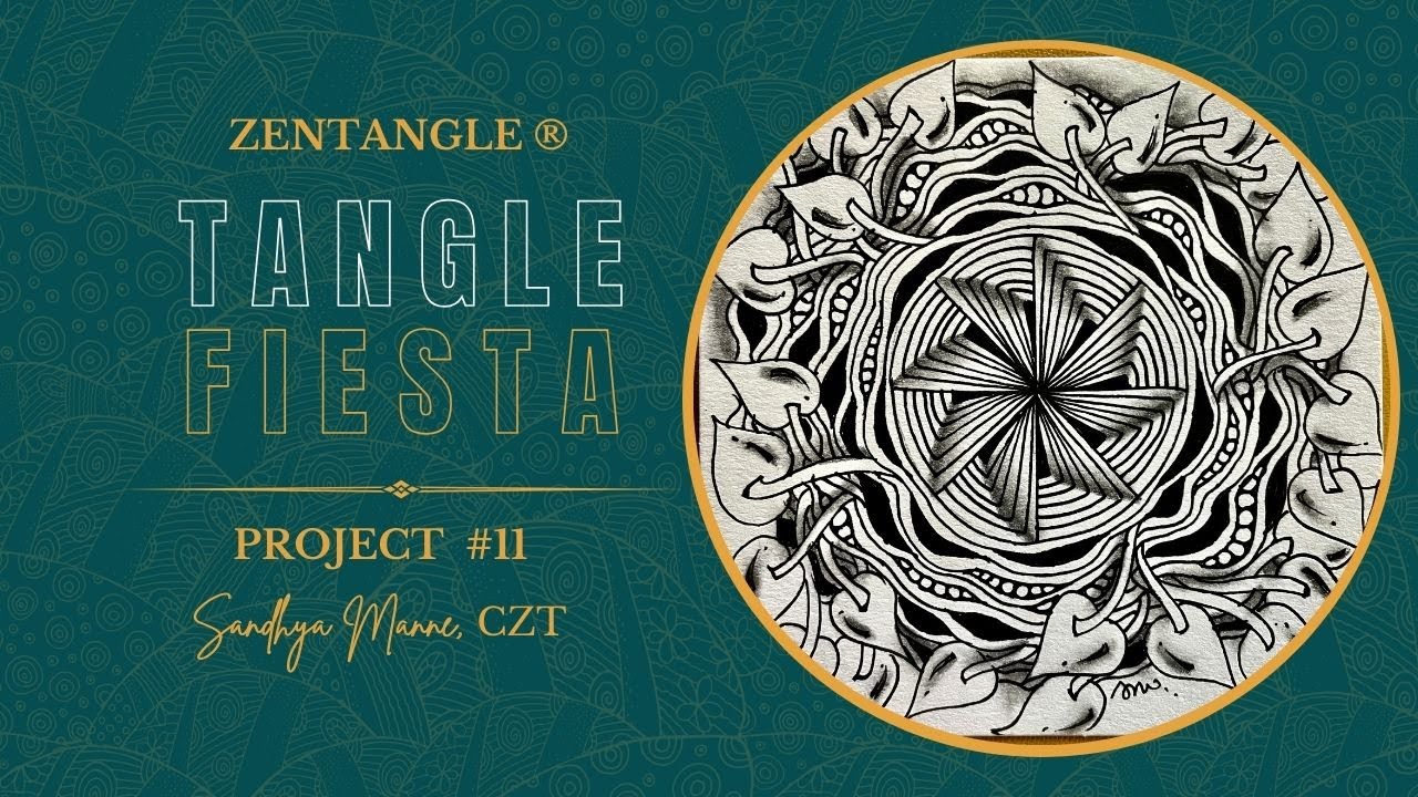Tangles MARYHILL, POKELEAF, and DIVADANCE, Tangle Fiesta #11 - YouTube