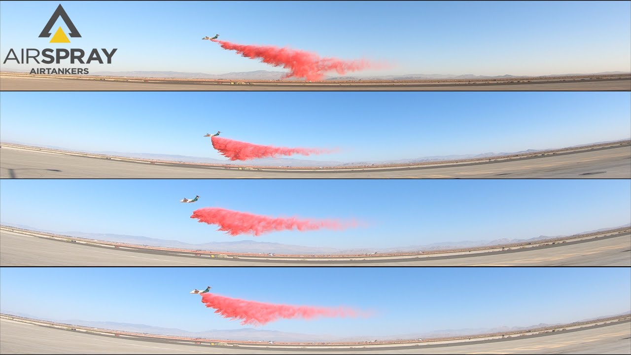 Air Spray BAe 146 AIR TANKER Certification Test Drops x4 - YouTube