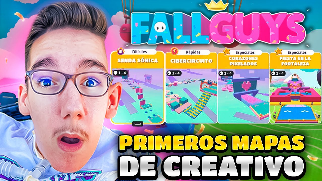 PROBANDO LOS PRIMEROS MAPAS DEL CREATIVO DE FALL GUYS - YouTube