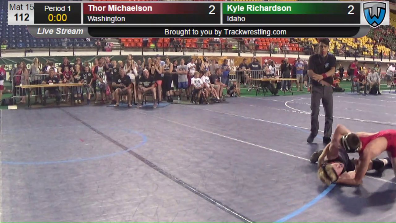 2081 Schoolboy 112 Thor Michaelson Washington vs Kyle Richardson Idaho ...
