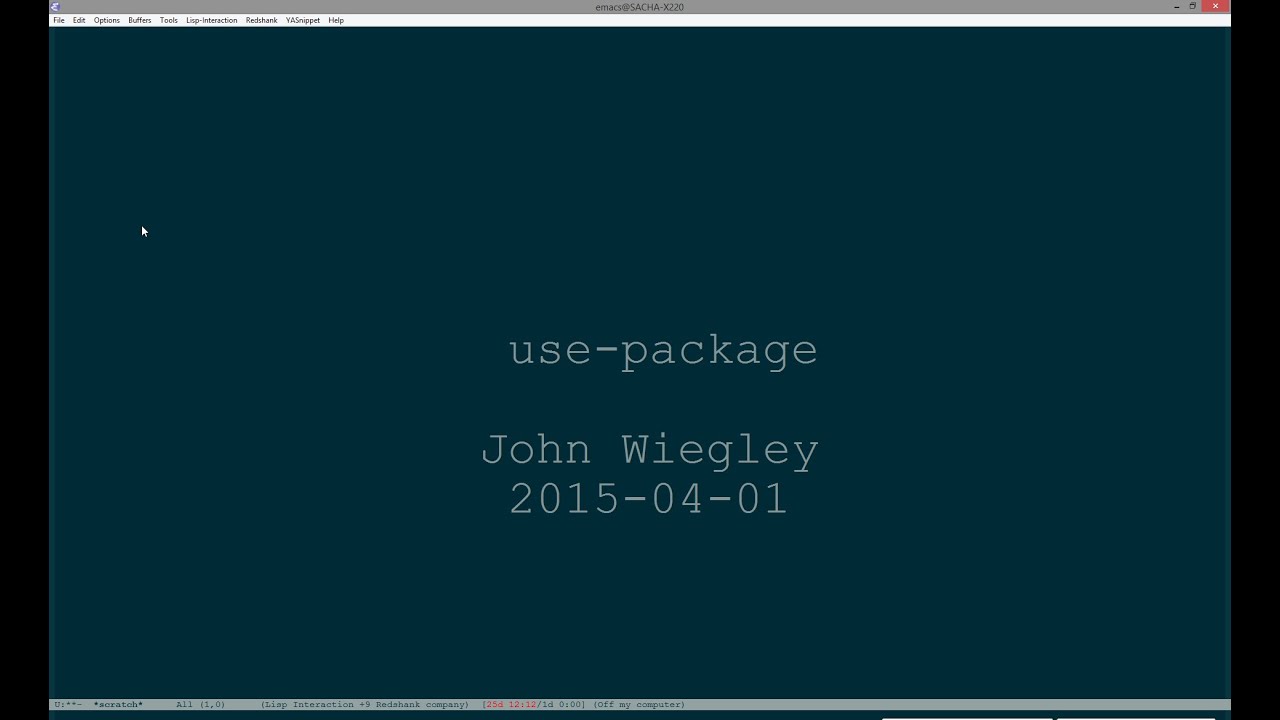 2015-04-01 Emacs package highlight: use-package - YouTube