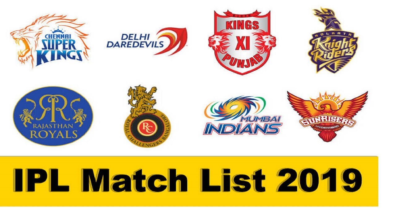 ipl 2019 match list ipl 2019 time table - YouTube
