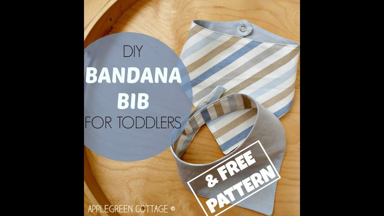 Bandana Bib Tutorial - With A Free Pattern - YouTube