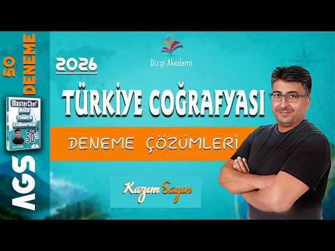 1.MasterChef Ags -Türkiye Coğrafyası 50 Branş Deneme - Deneme -1 I Kazım Sayın