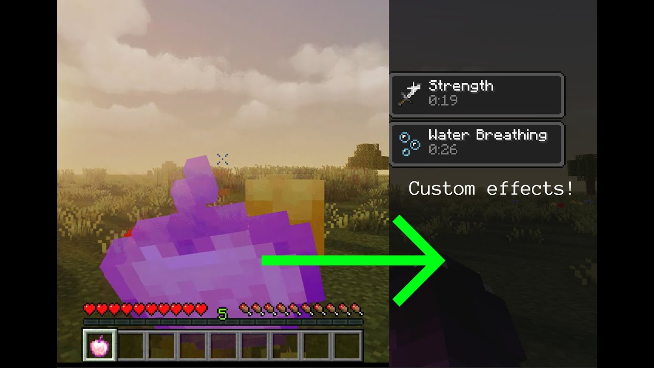 How to make a custom enchanted golden apple in Minecraft - YouTube