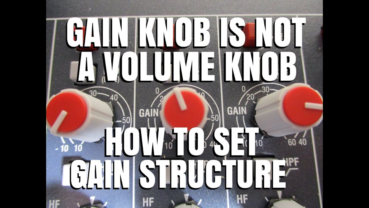Setting Your Gain Structure On Analog Sound Systems By Scott Grove ...
