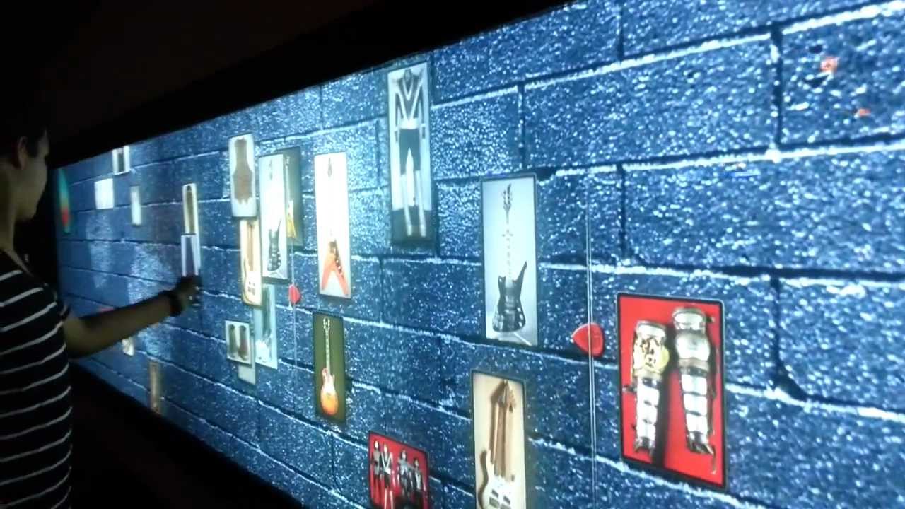 Big Touch Screen at the Hard Rock Cafe in New York - YouTube