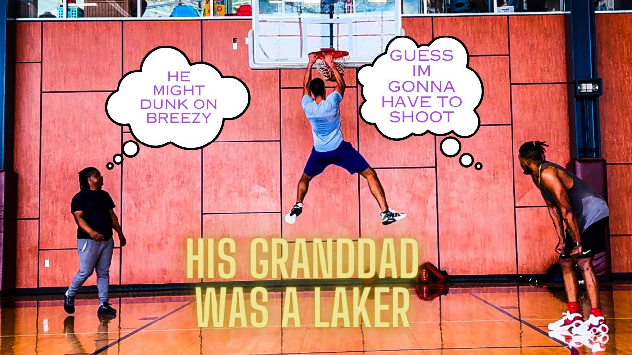 Hoop session with former #Laker Larry Petty’s Grandson, He’s a 6’5 ⛹🏾‍♂ ...