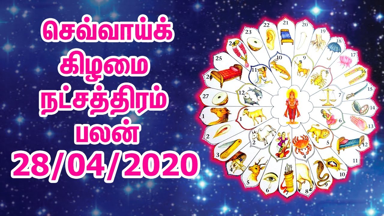 செவ்வாய்க்கிழமை நட்சத்திர பலன்கள் 28/04 /2020 | Natchathira Palangal 28 ...