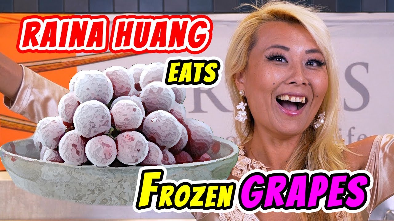 Raina Huang EATS Imported Japanese Frozen Grapes "Let's Itadakimasu ...