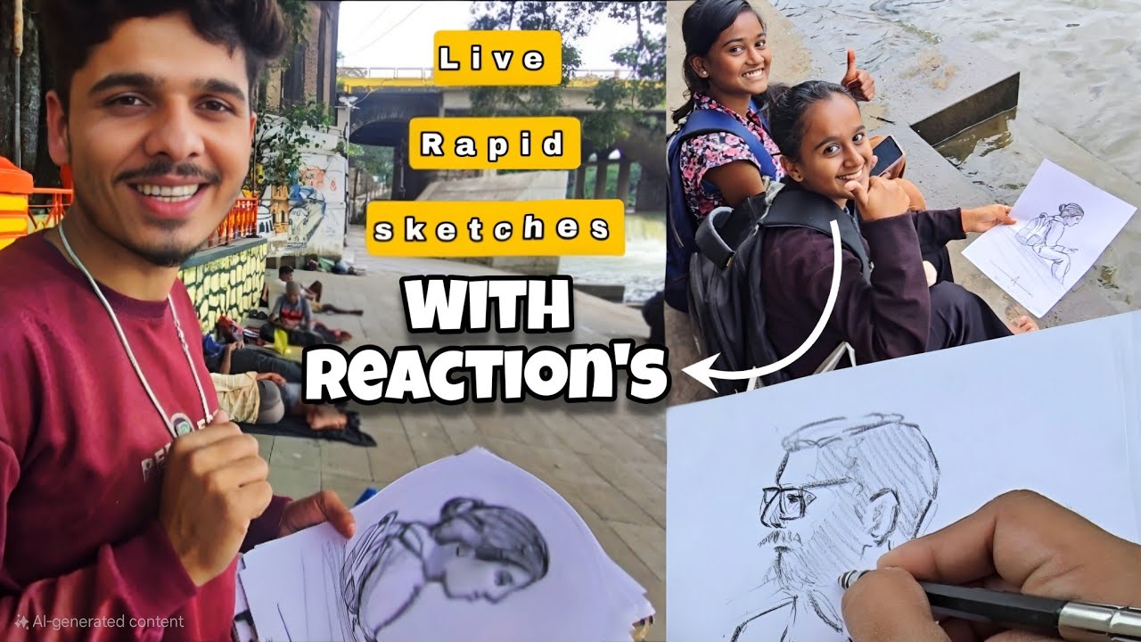 Live Rapid Sketches | The Best Reaction This Human's | #dailyvlog - YouTube