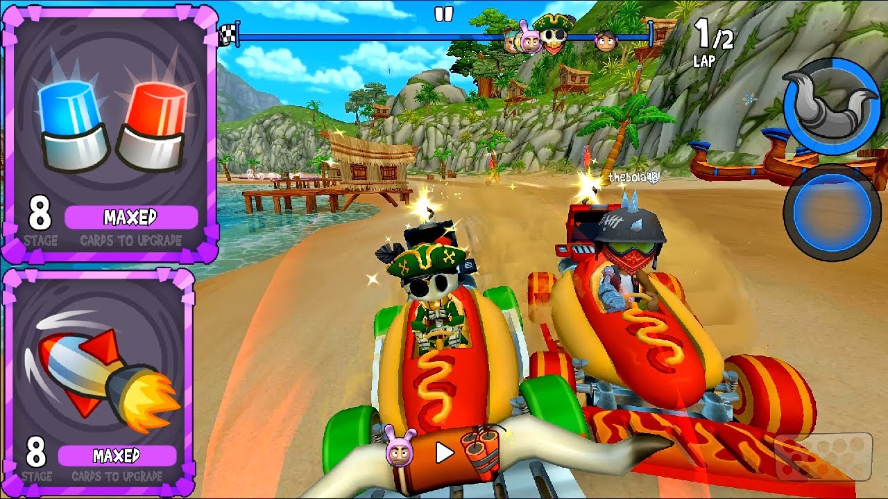 Street Weiner with 2 Epic power up Maxed | Beach Buggy Racing 2 - YouTube