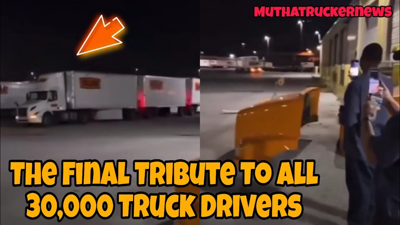 Truck Driver Makes The Final Tribute To All 30,000 Drivers For Yellow ...