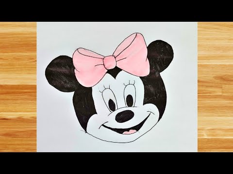 Como dibujar mini mouse || Dibujo para colorear|| Dibujo bonito y fácil ...