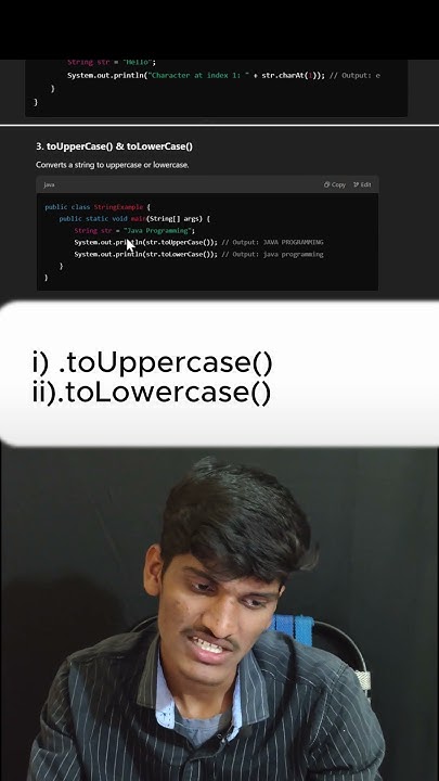 string methods in Java | day 15 of Learning java in 60 days#java# ...