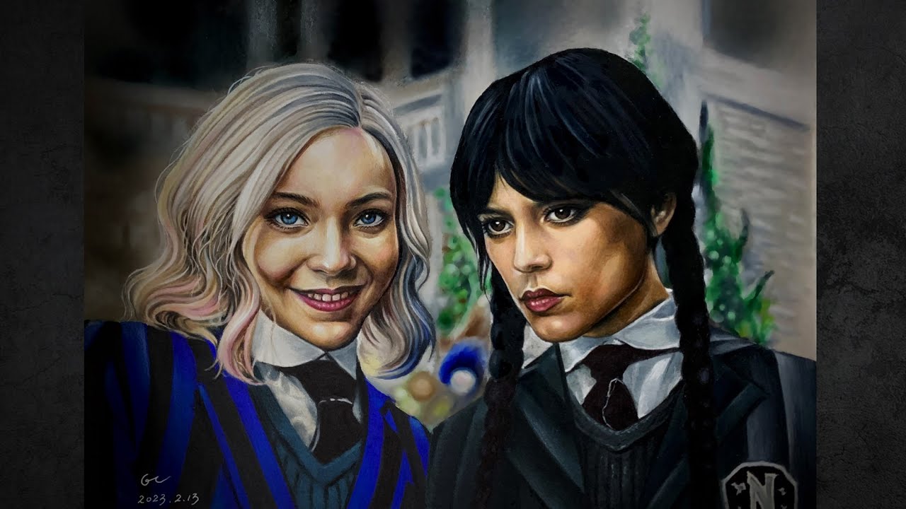 #wednesday ｜ Addams ｜Enid Sinclair|How to draw |Wednesday Addams｜(step ...
