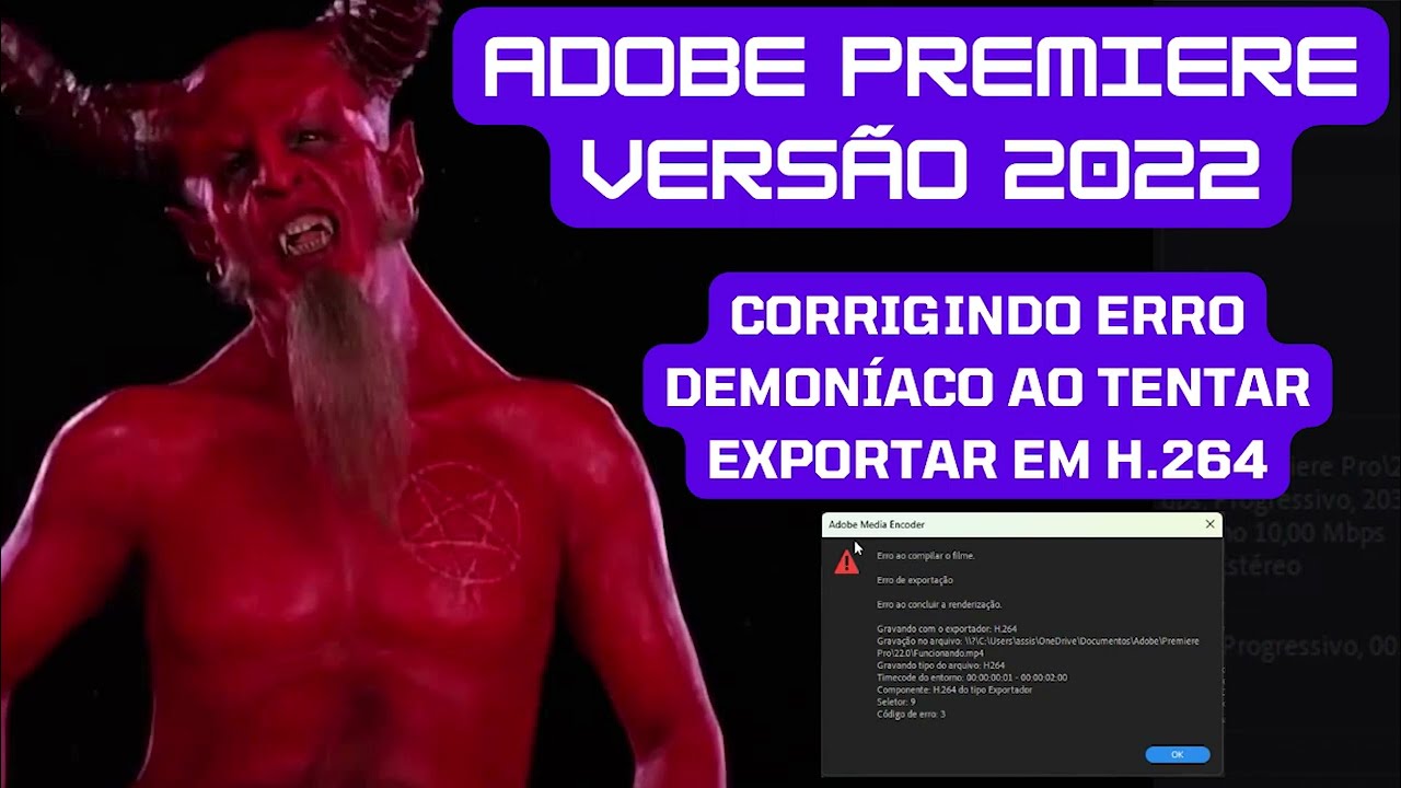 Como Corrigir o Erro ao Exporta Vídeo no Formato H.264 no Adobe ...