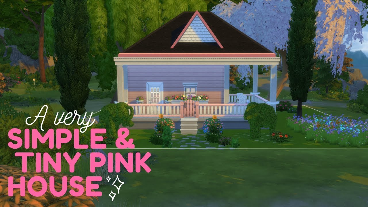|| TINY PINK HOUSE || SIMS 4 SPEED BUILD - YouTube