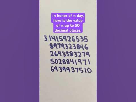 The Value of Pi Up to 50 Decimal Places #Shorts #pi #piday #math #maths ...