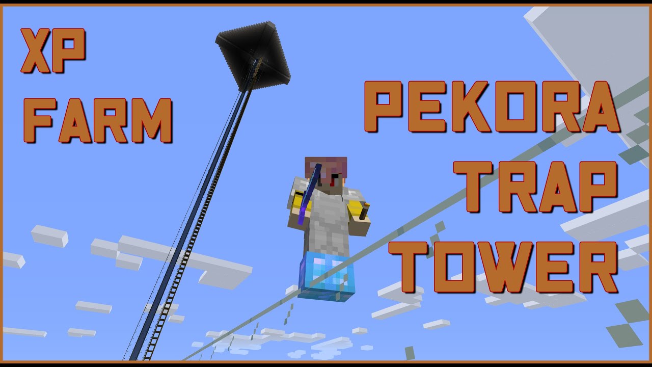 [Minecraft] Completing my Pekora Trap Tower XP Farm - YouTube