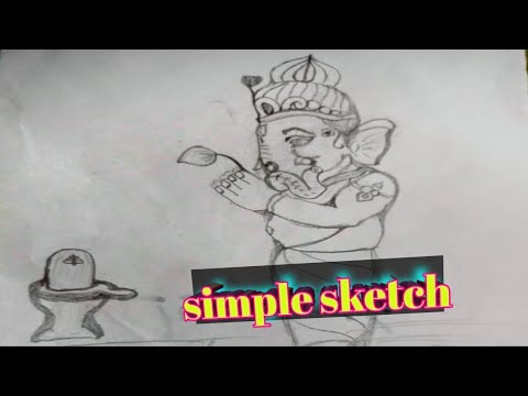 simple sketch of bappa step by step 2022 drawing - YouTube