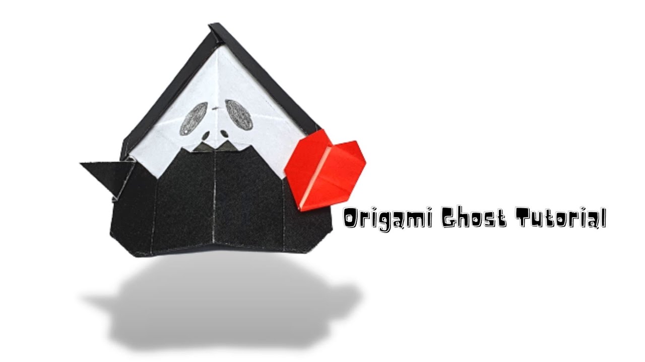 Easy Origami Ghost Tutorial- Easy Origami for Beginners - Paper craft for kids- Halloween craft ...