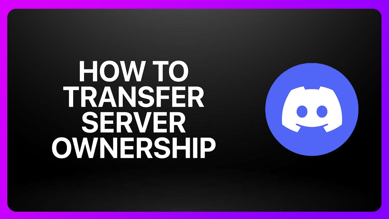 How To Transfer Server Ownership In Discord ! Tutorial - YouTube