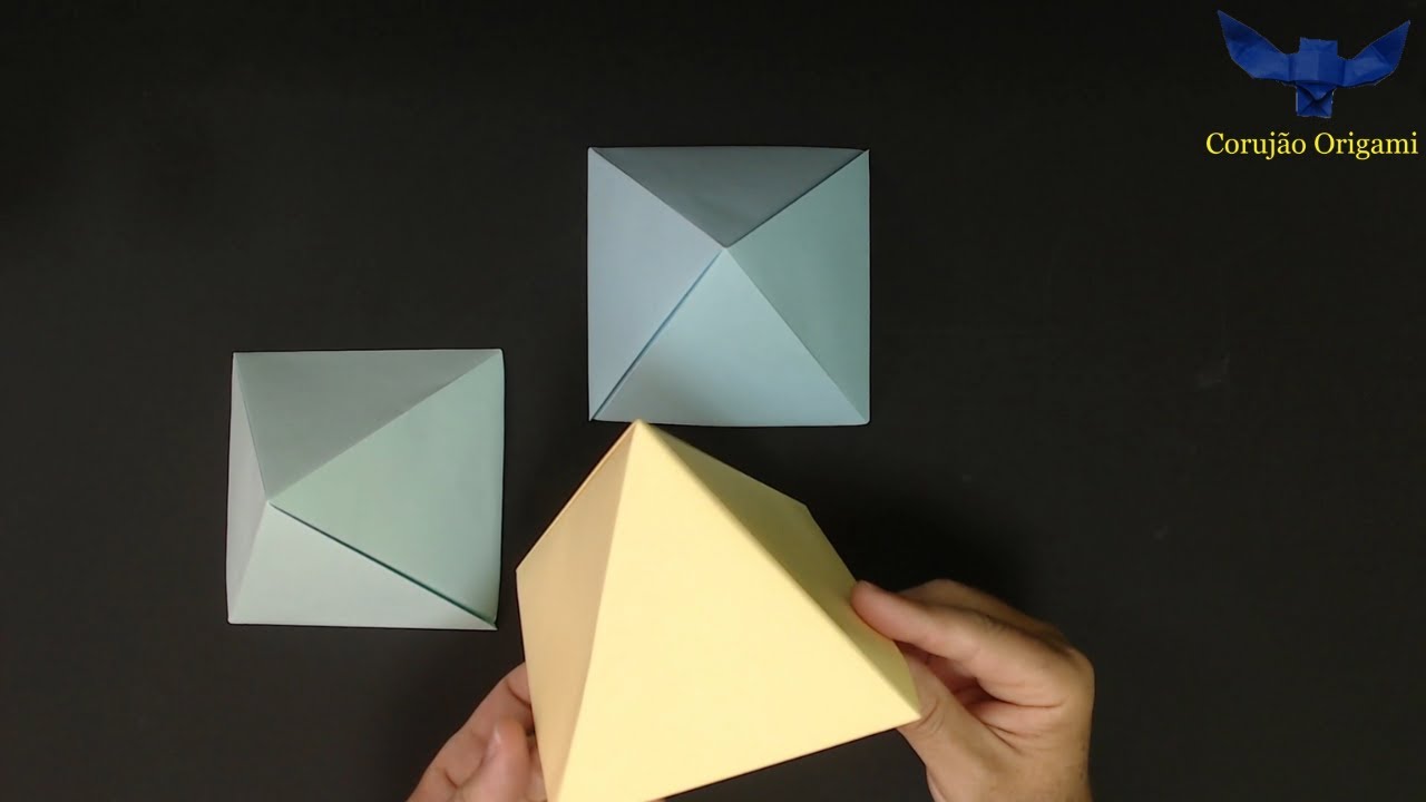 Como fazer Origami PIRÂMIDE rápido e fácil - artesanato em papel ...
