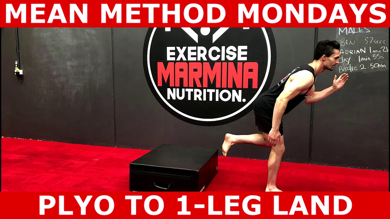 MEAN Method Mondays | Double Leg Box Jump to 1 Leg Depth Landing - YouTube