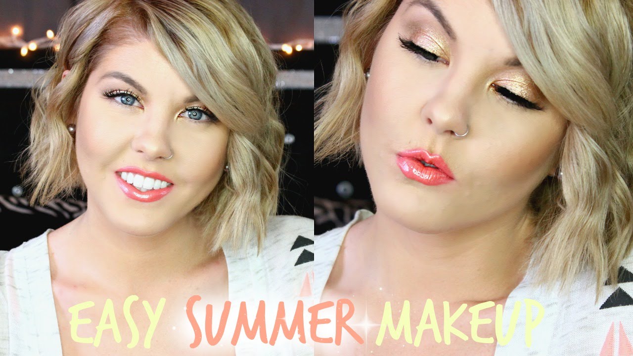 EASY SUMMER MAKEUP TUTORIAL - YouTube