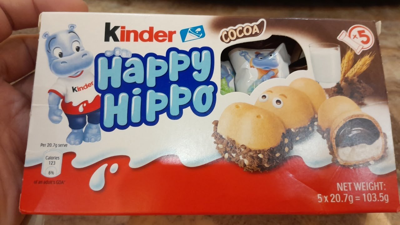 Let's eat Kinder Happy Hippo 🦛 - Delicious Milk Chocolate Snacks - YouTube