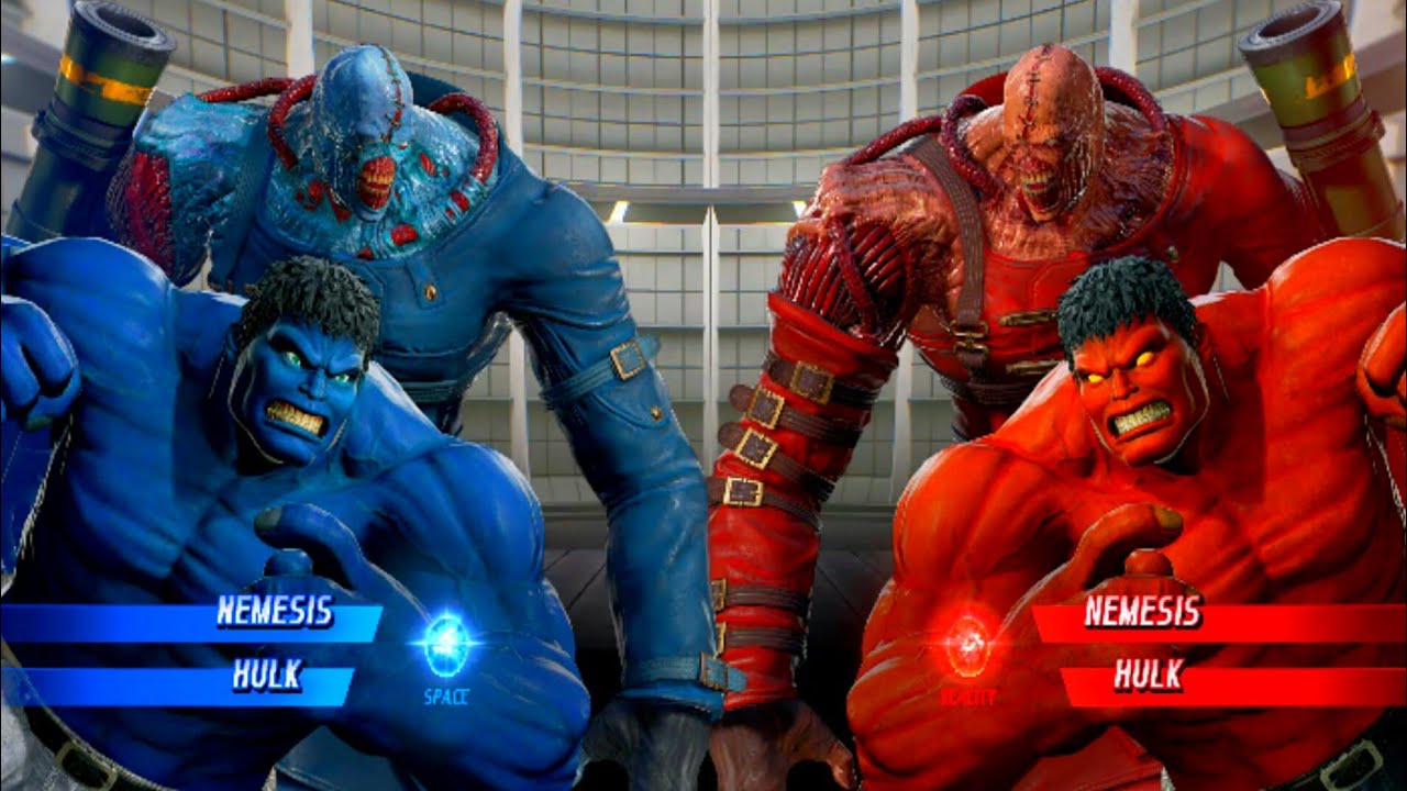 Nemesis & Blue Hulk Vs Nemesis & Red Hulk (Very Hard)AI Marvel Vs ...