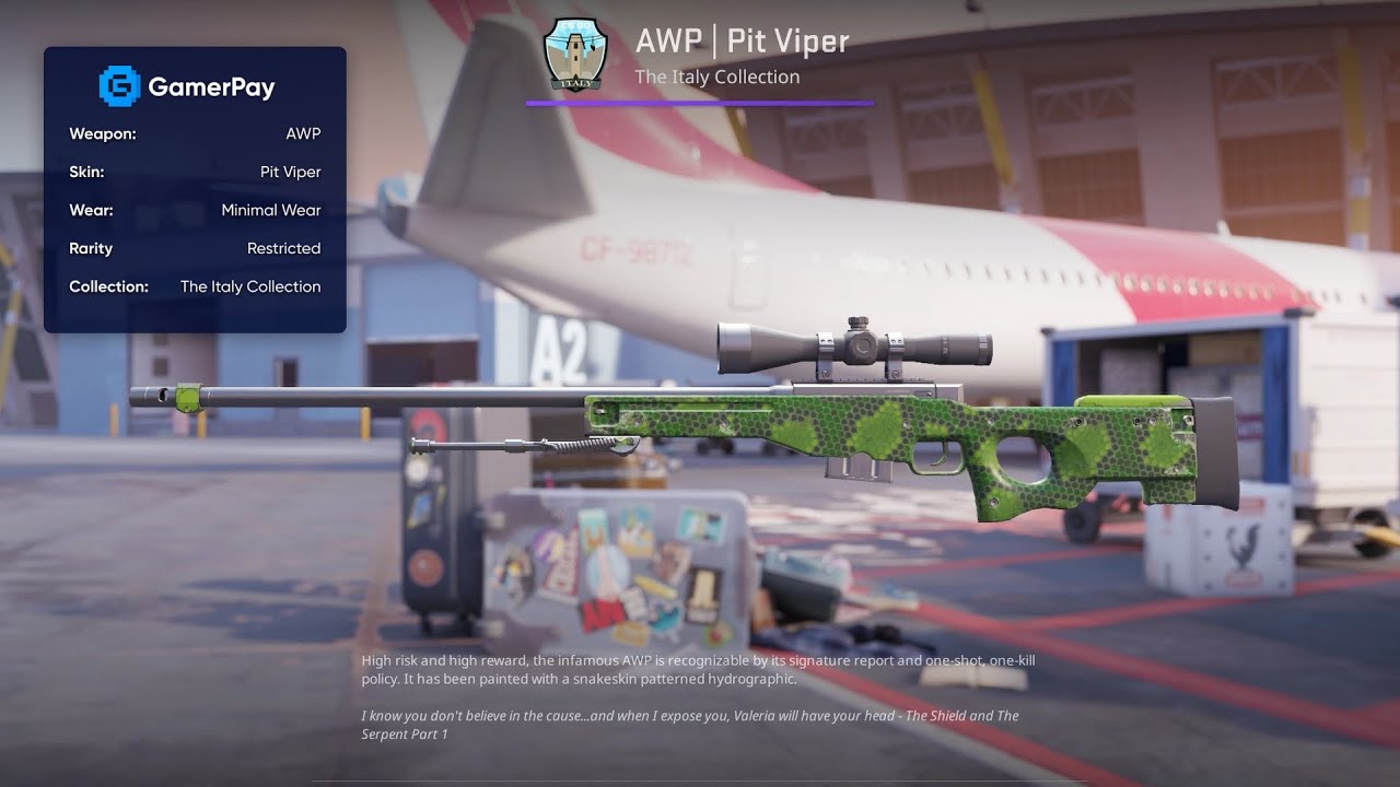CS2 - AWP | Pit Viper (Factory New) - Skin Showcase - YouTube