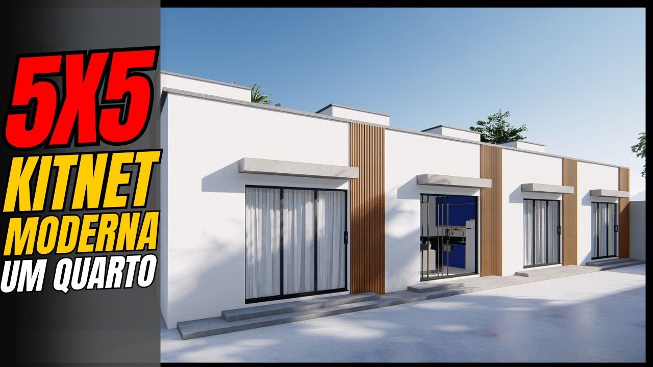 KITNET 5X5 | Kitnet moderna com um quarto - YouTube