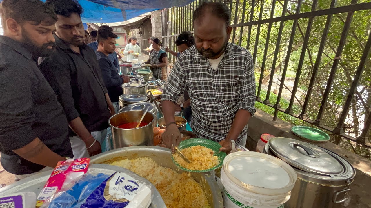 Ragi Sangati & Unlimited Chicken Biryani & Meals | Hyderabad Street ...